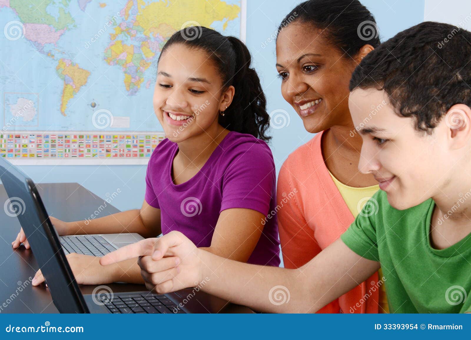 Children at School stock photo. Image of learning, desk - 33393954