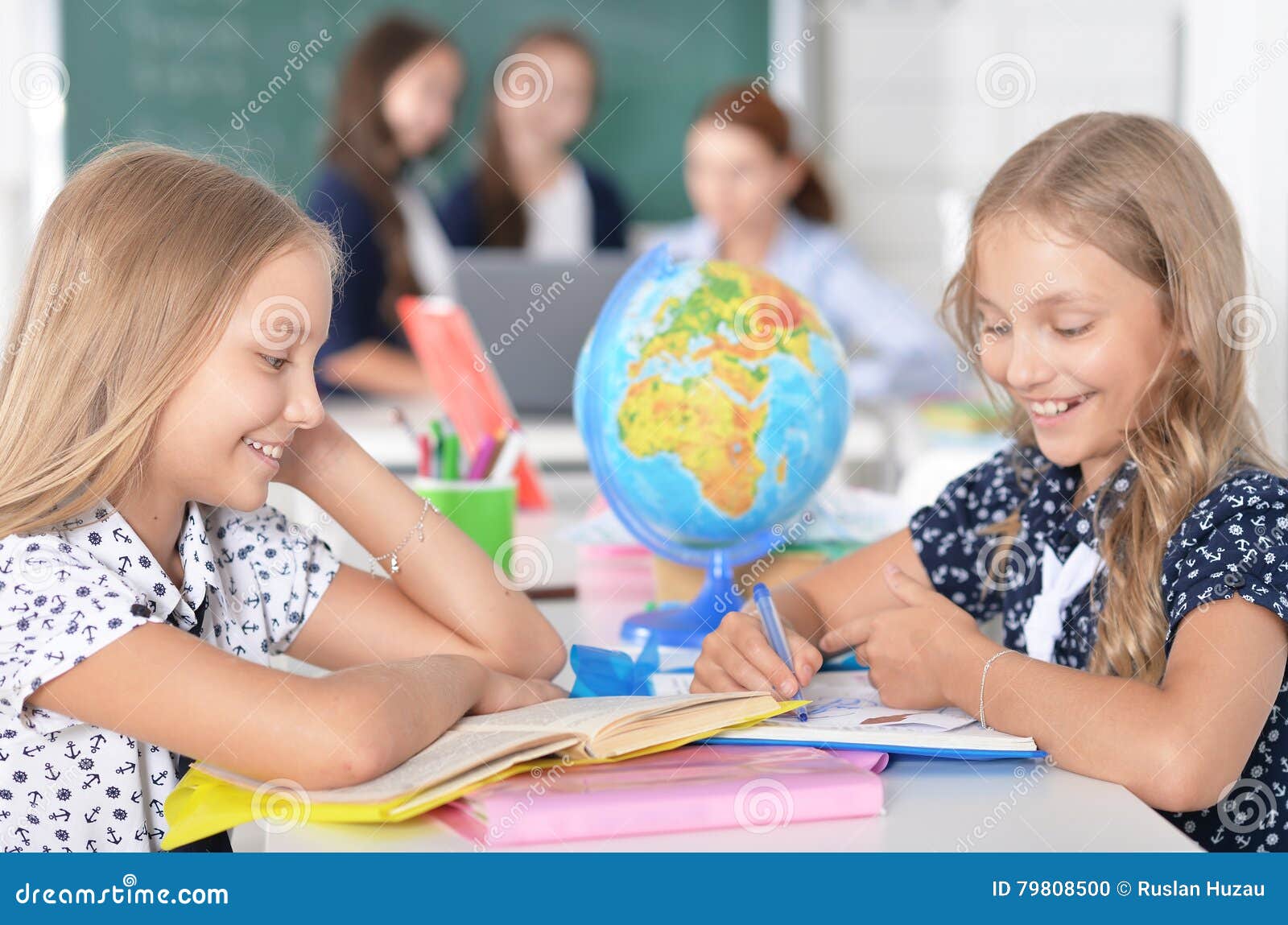 Children at School in Lessons Stock Photo - Image of family, lessons ...