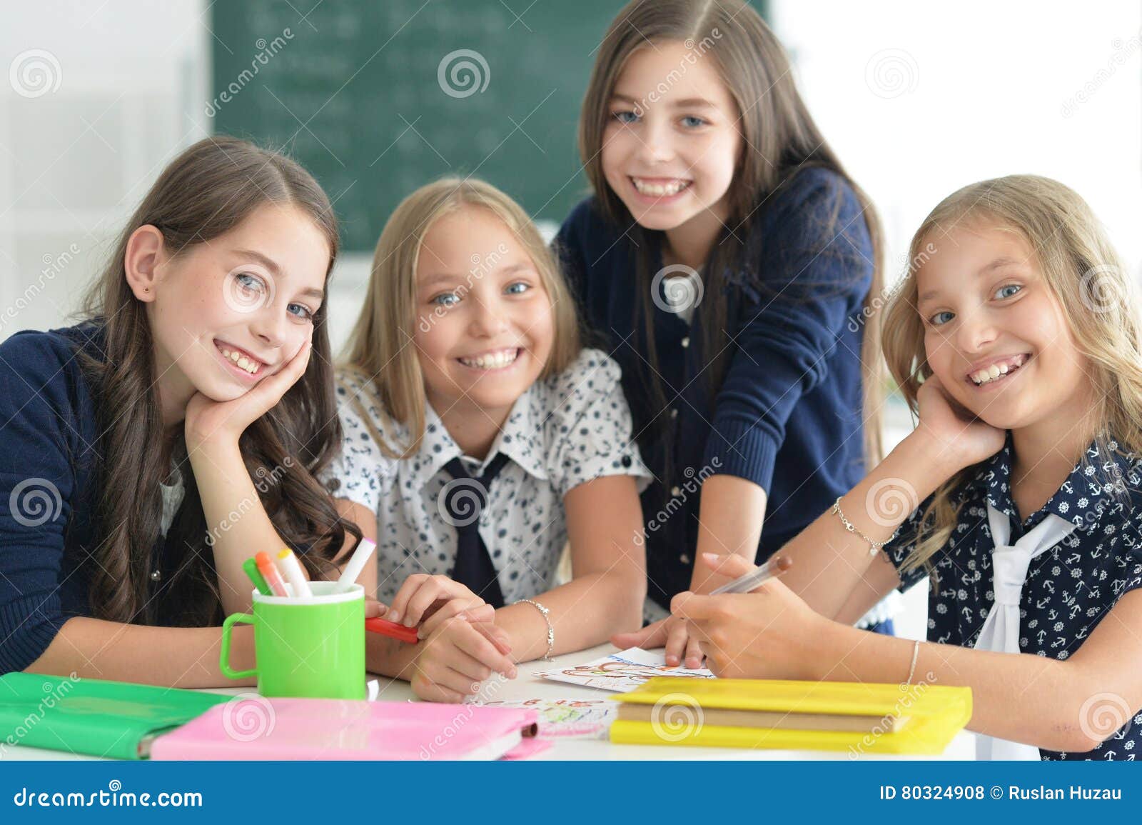 Children at School in Lessons Stock Photo - Image of globe, kids: 80324908