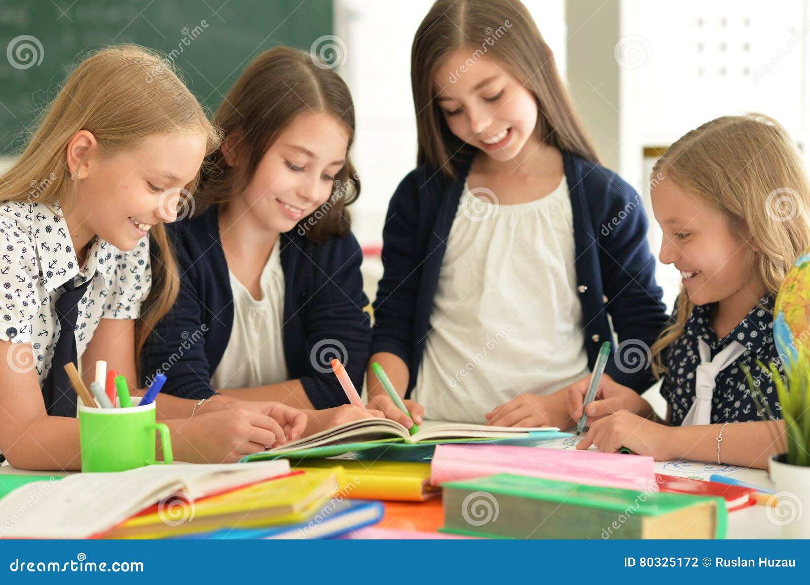 Children at School in Lessons Stock Photo - Image of adult, learner ...