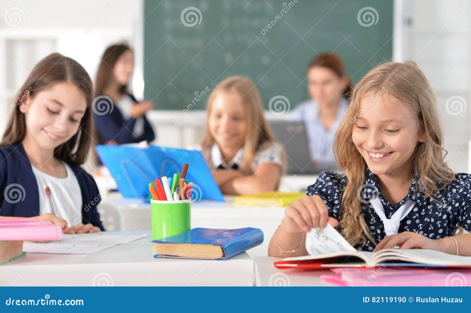 Children at School in Lessons Stock Photo - Image of learner, lessons ...