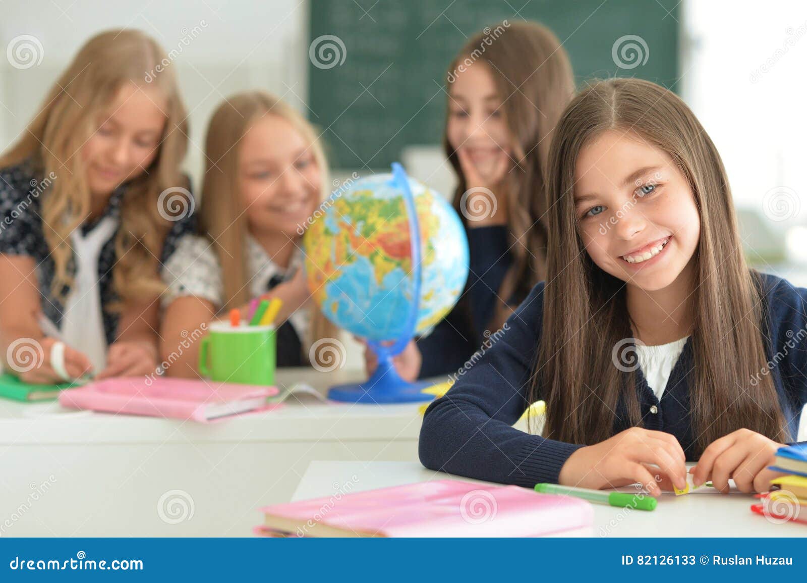 Children at School in Lessons Stock Image - Image of grade, classroom ...