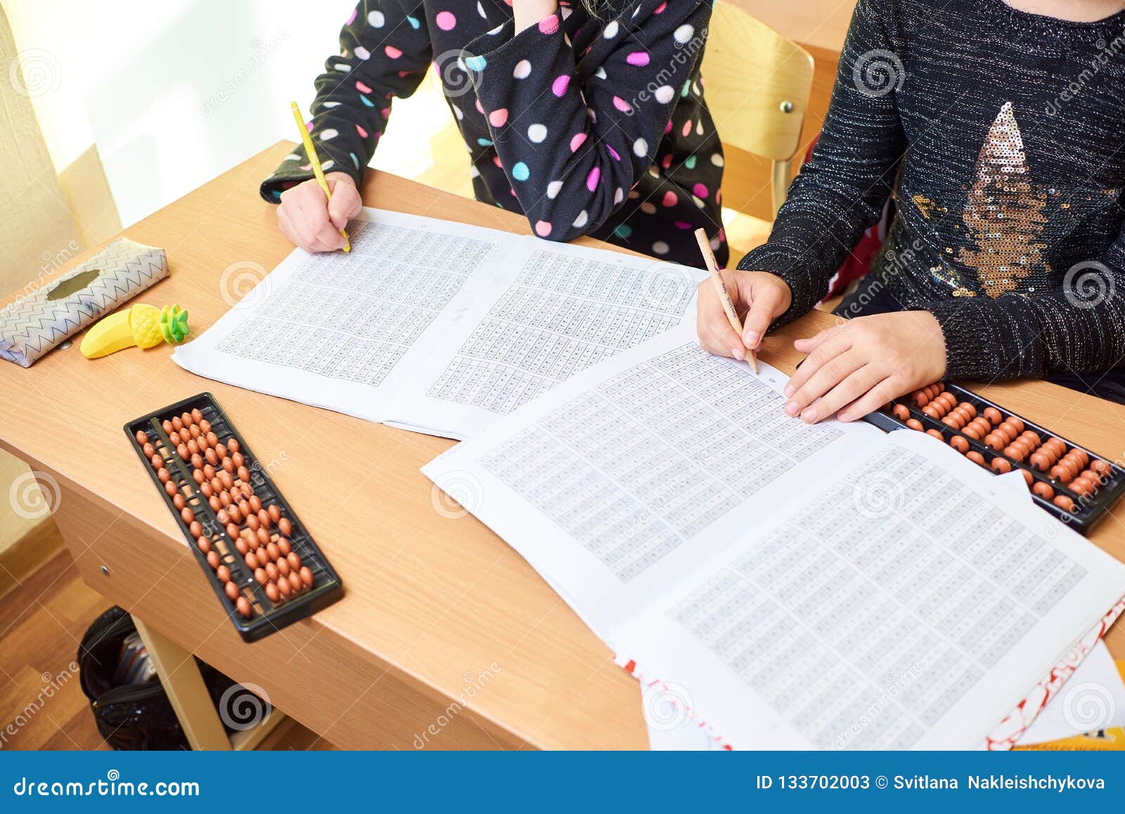 Girl With Dysgraphia, Writing Ability Disorder, With Intellectual And ...