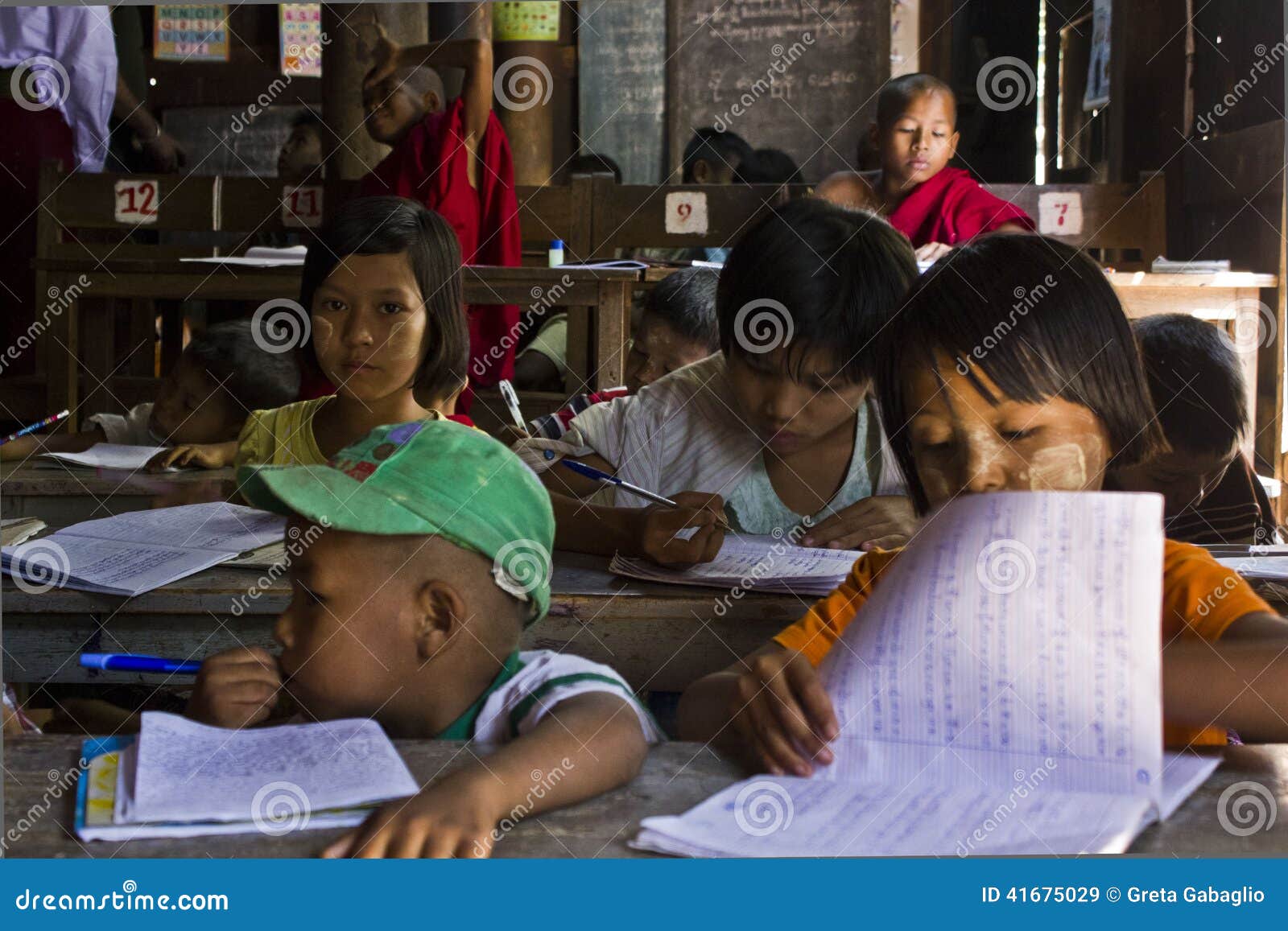 Children at school editorial stock image. Image of learning - 41675029