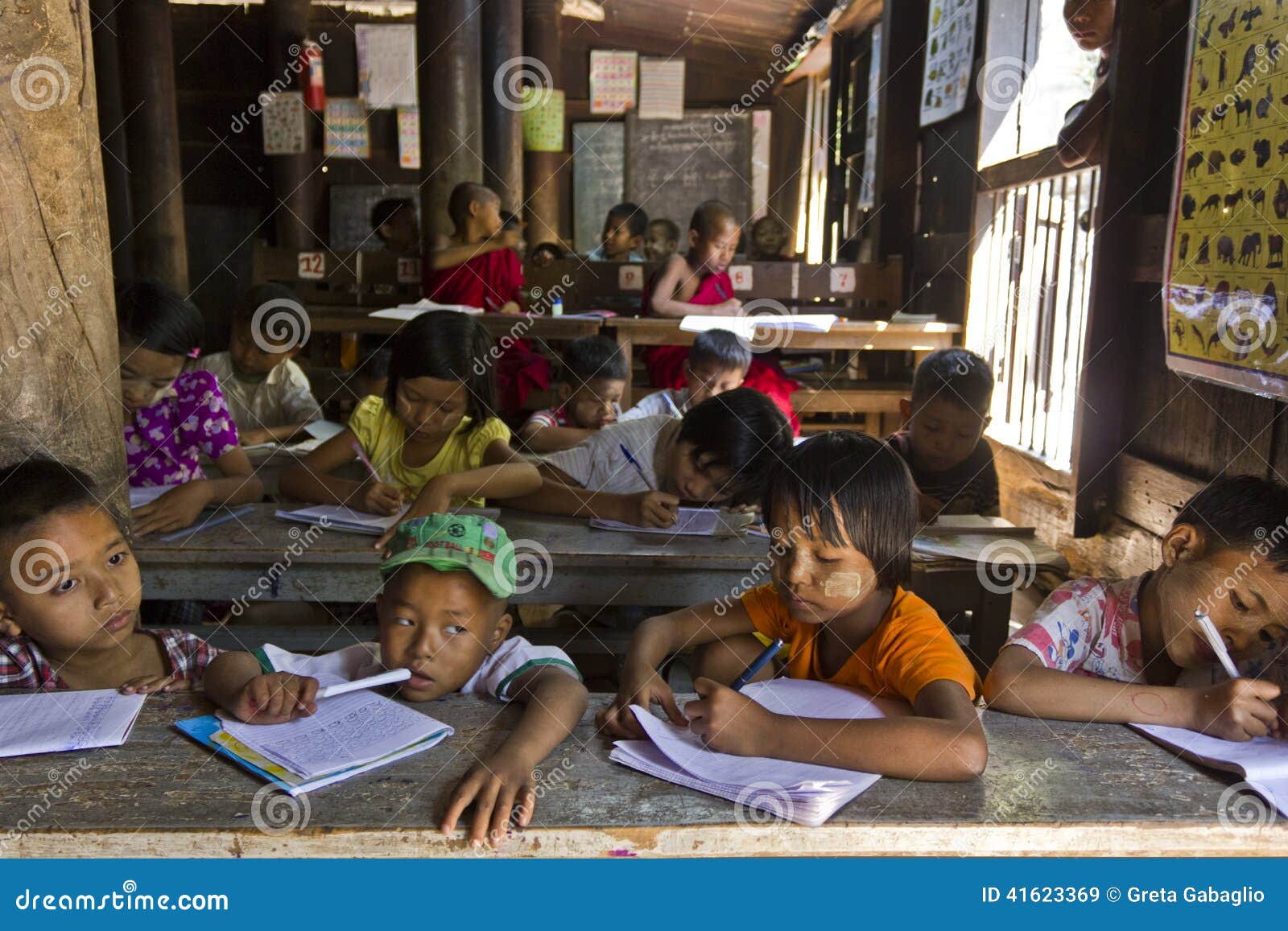 Children at school editorial stock image. Image of education - 41623369