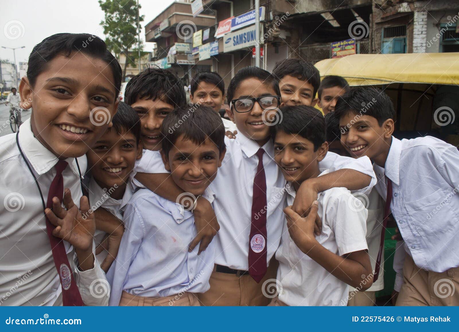 Happy Indian School Kids