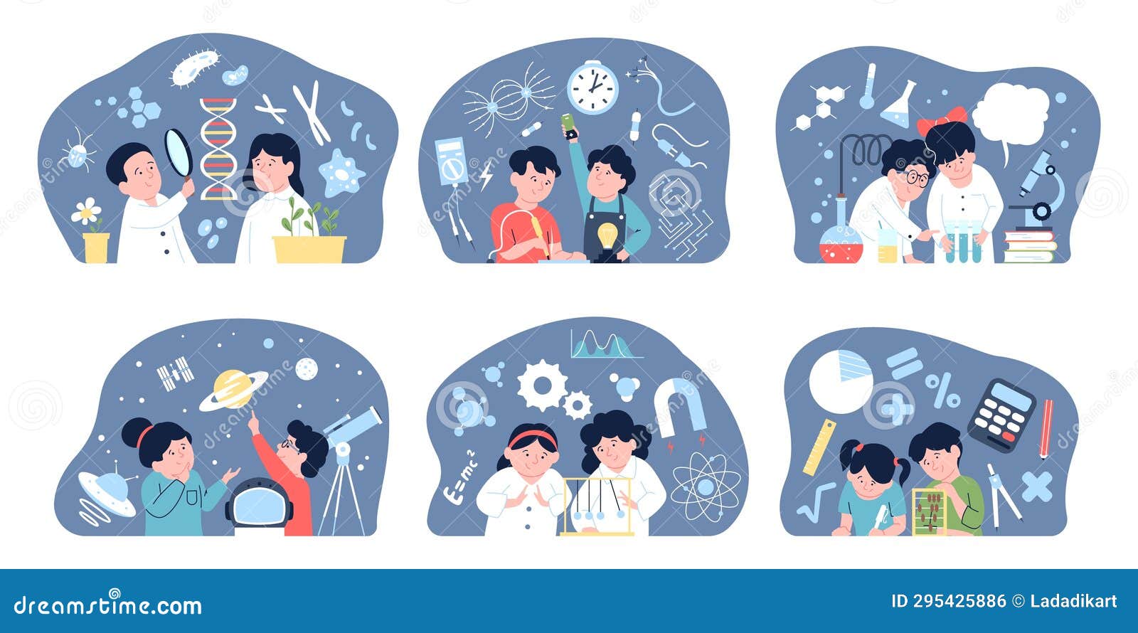 Children in Science, Education and Knowledge Concept. Chemistry ...