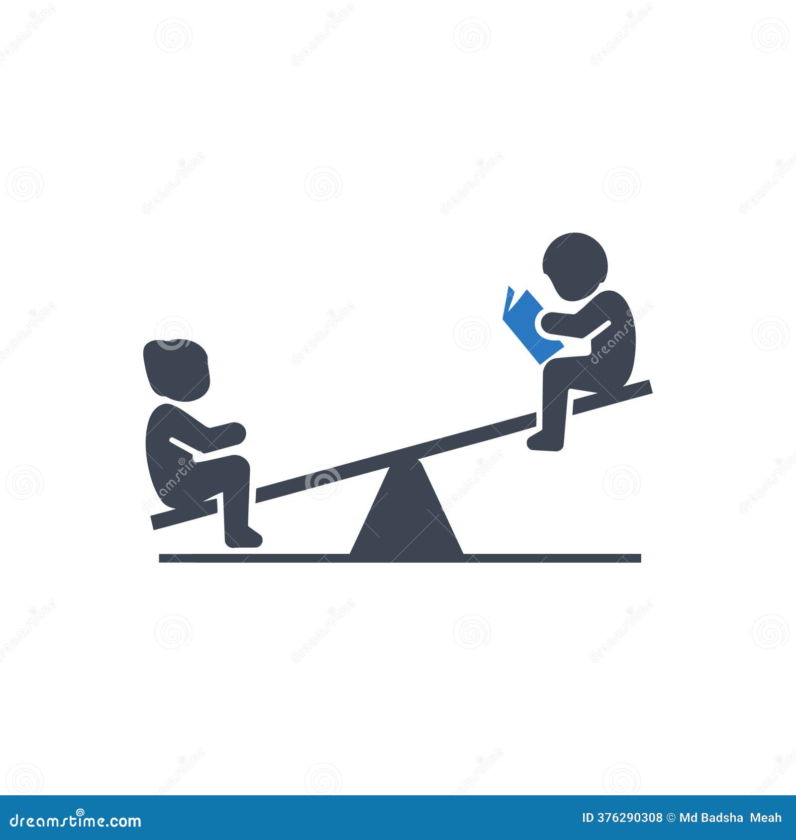 Seesaw Balance Symbols Different Colorful Scales Illustration Cartoon ...