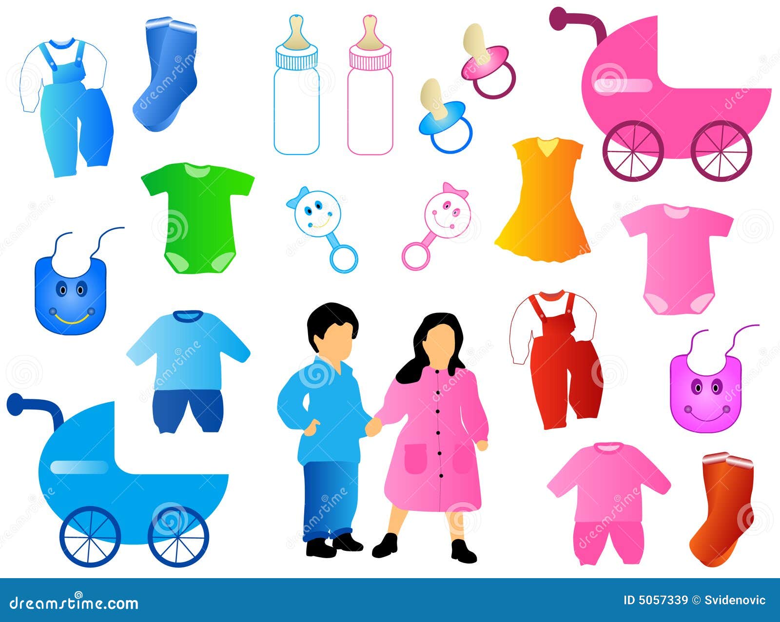 Children set stock vector. Illustration of game, reproduction - 5057339