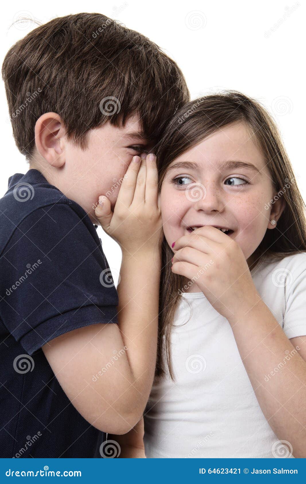 Children sharing a secret stock image. Image of hearing - 64623421