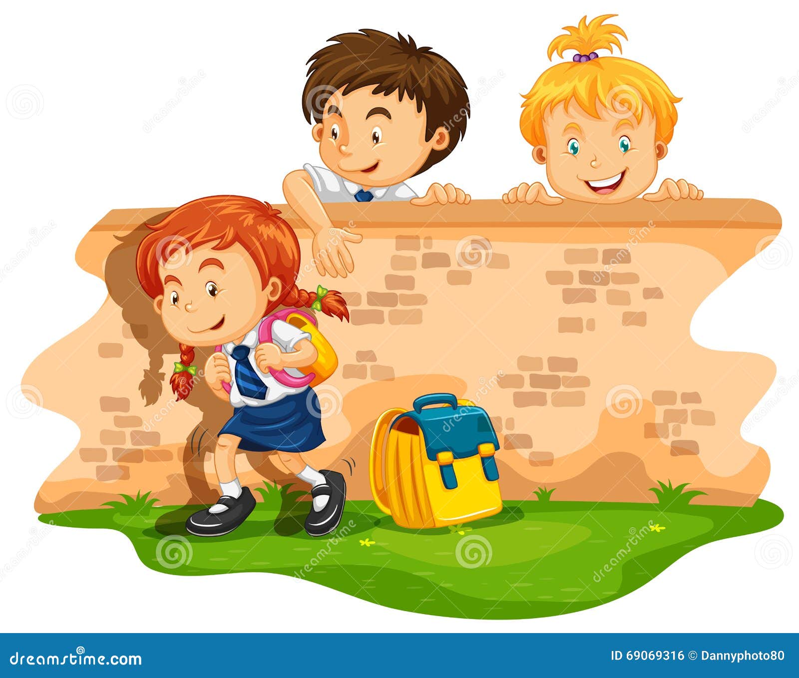 School Skipping Stock Illustrations – 633 School Skipping Stock ...