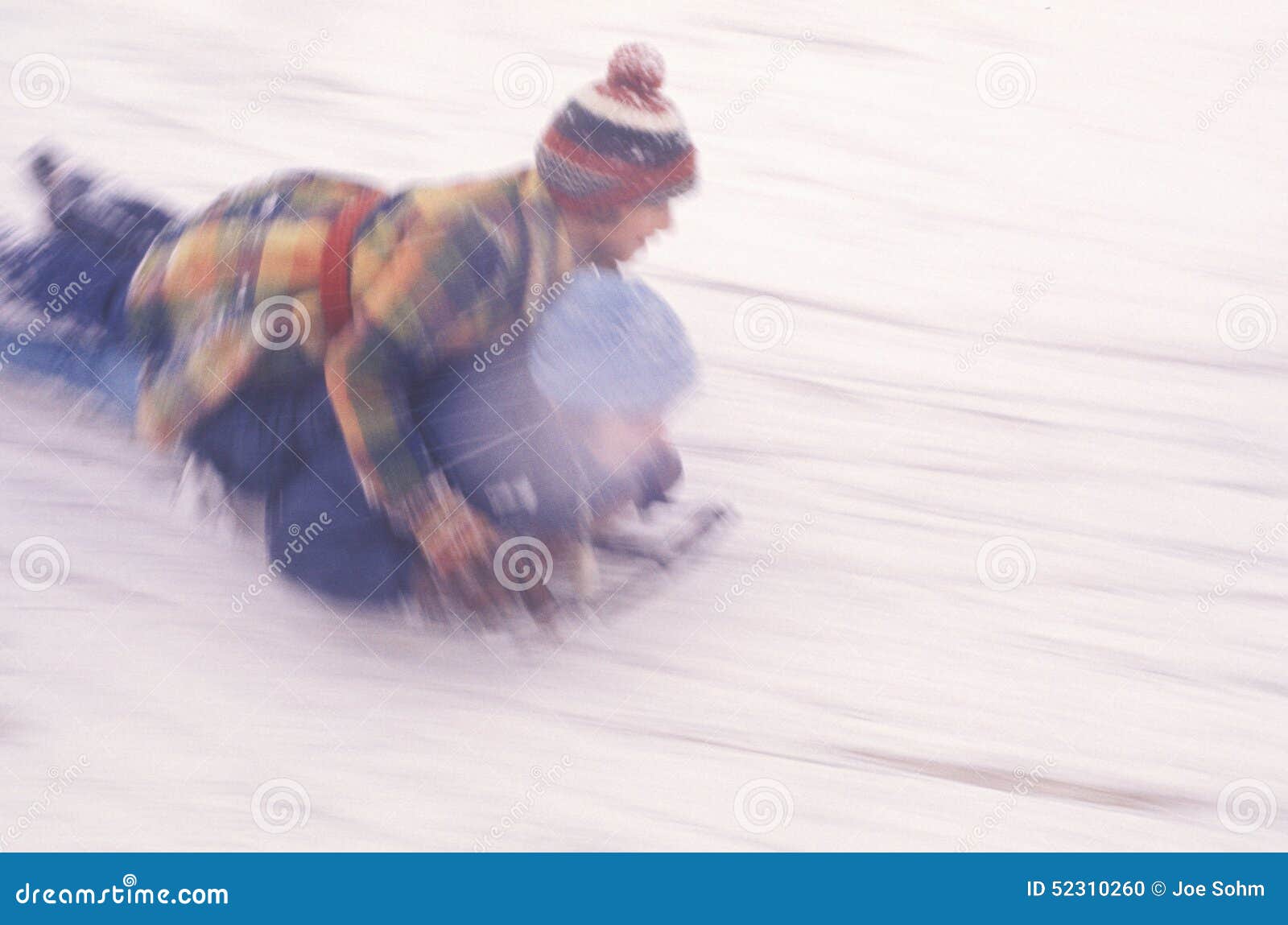 Children Sleigh Riding in Snow Editorial Image - Image of snow, child ...