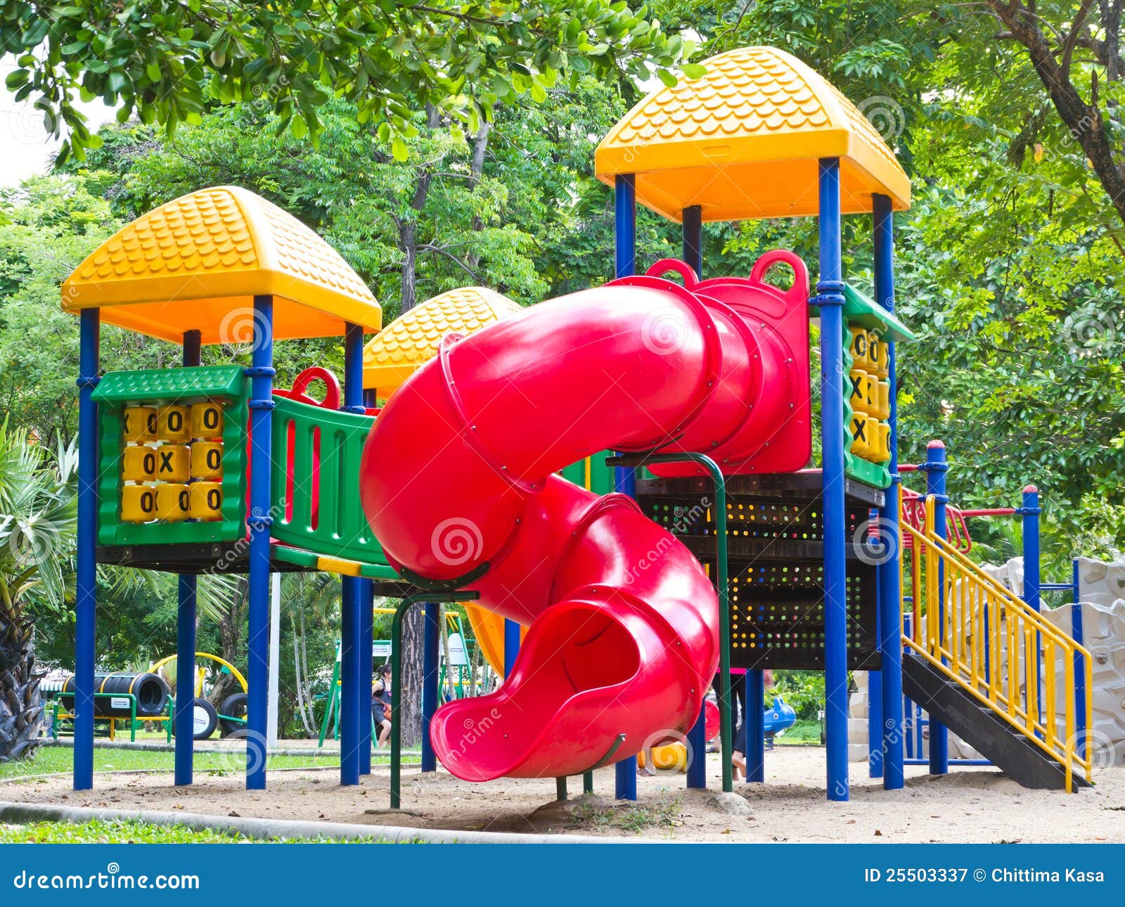 Children slide stock image. Image of swing, kindergarten - 25503337