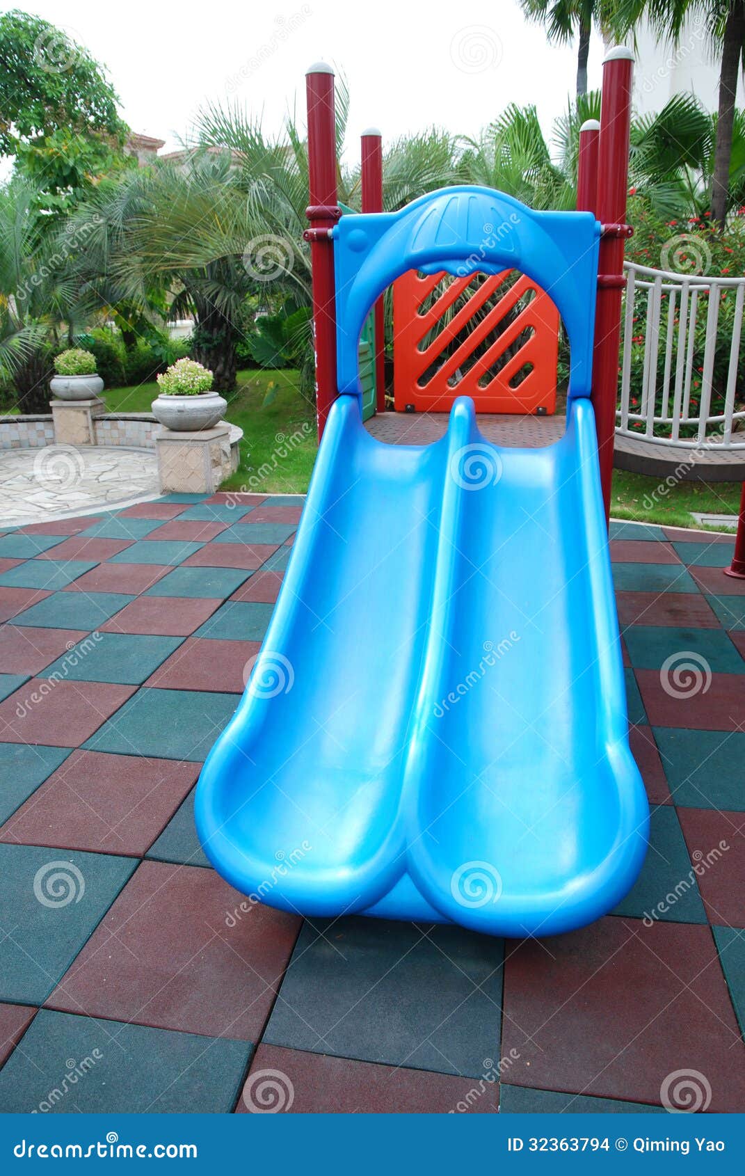 Children slideway stock photo. Image of holiday, garden - 32363794