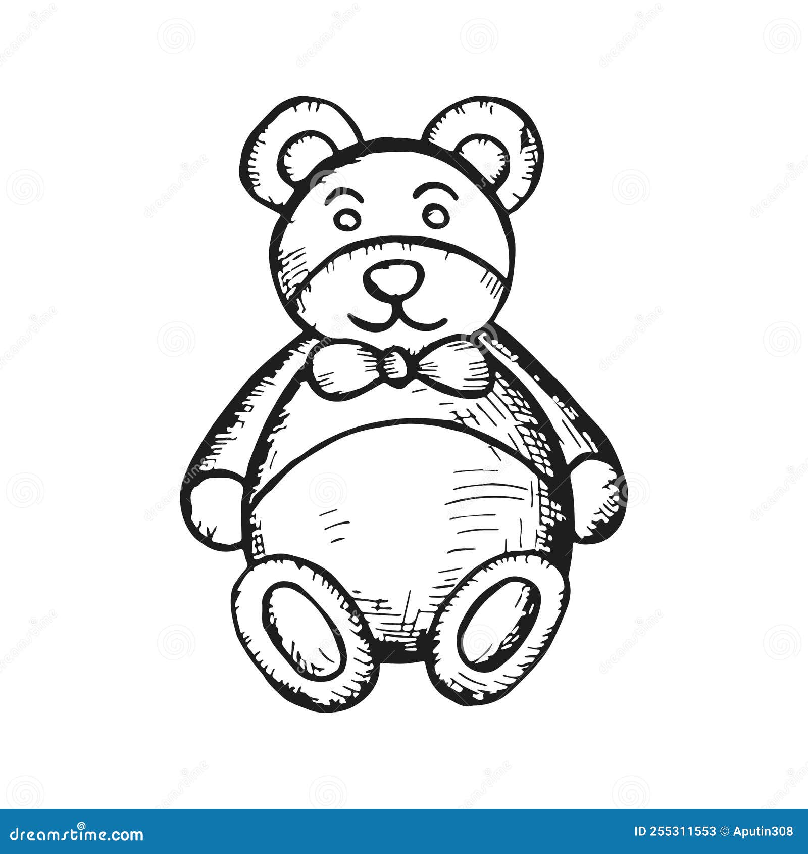 Children Soft Toy Sketch Vector Illustration Stock Vector ...