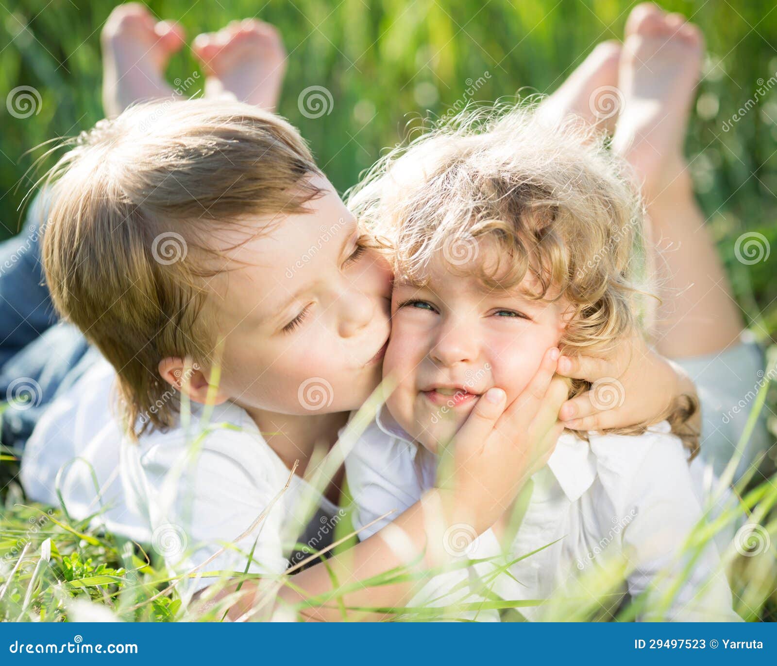 Children in spring stock image. Image of enjoying, people - 29497523