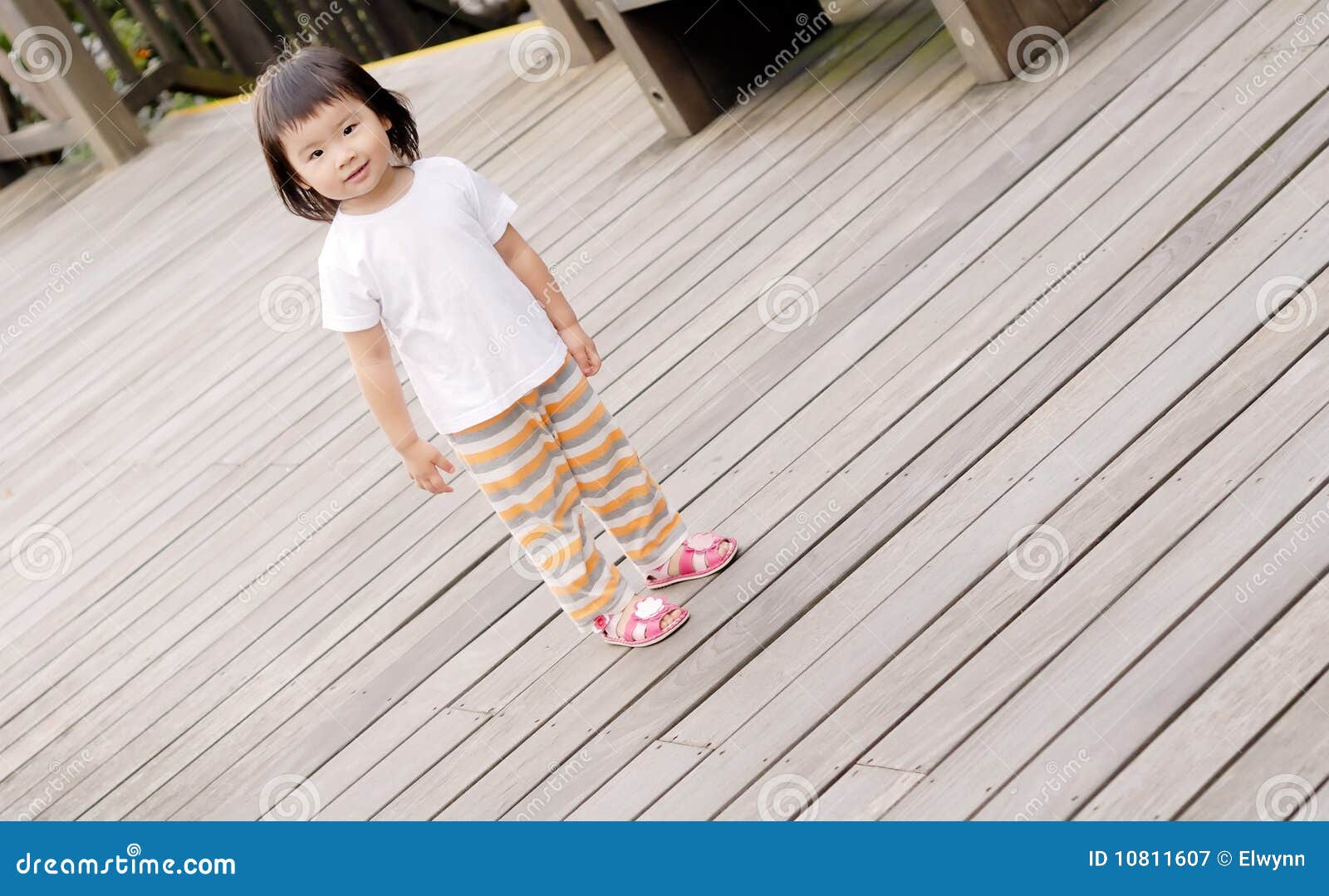 Children Stand on the Wood Ground Stock Image - Image of daughter ...
