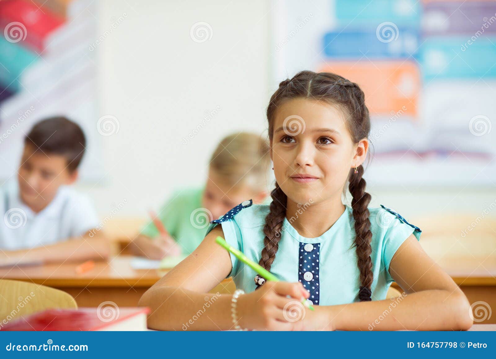Children Studying in Classroom at the School Stock Photo - Image of ...
