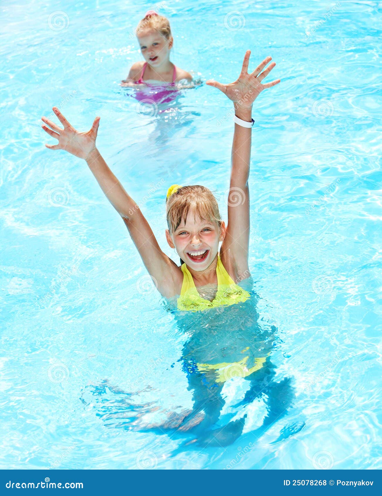 Children in swimming pool. stock photo. Image of caucasian - 25078268