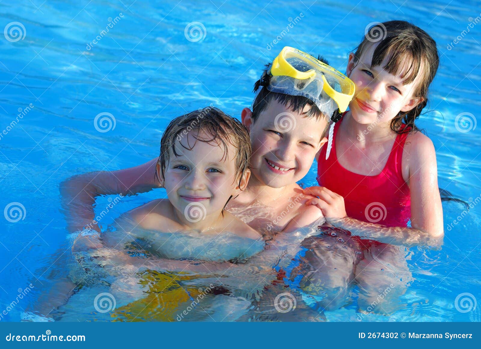 Children in swimming pool stock photo. Image of children - 2674302