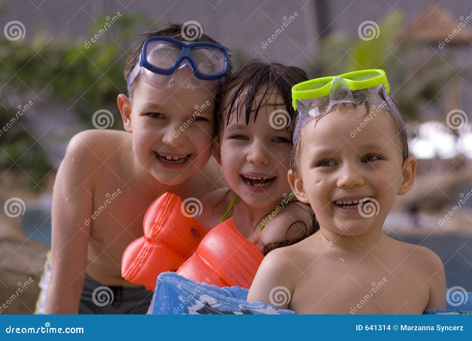 Children in swimming-pool stock photo. Image of children - 641314