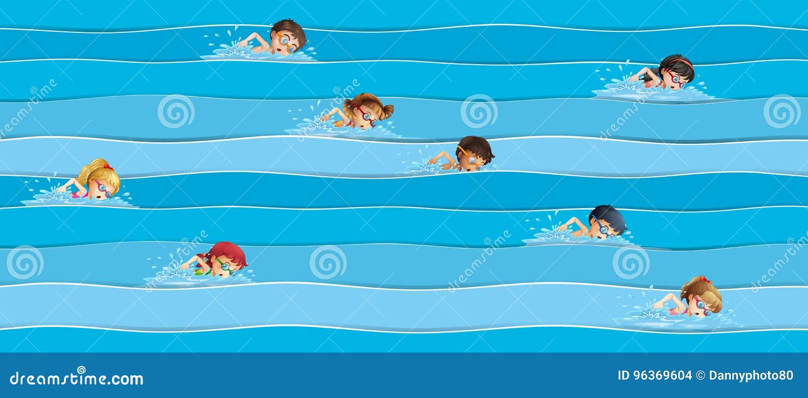 Swimming Race Stock Illustrations – 1,669 Swimming Race Stock ...