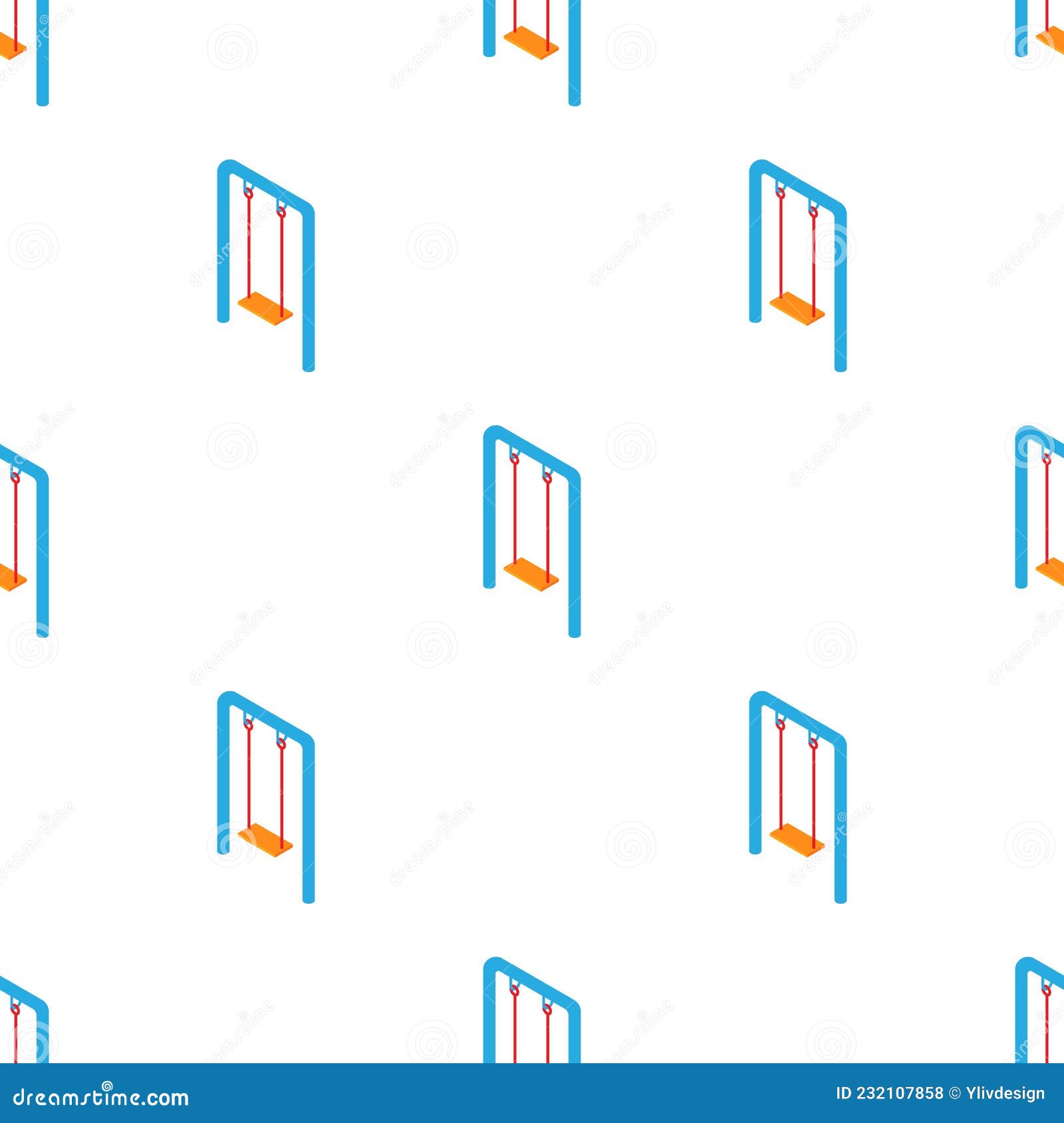 Children Swing Pattern Seamless Vector Stock Vector - Illustration of ...