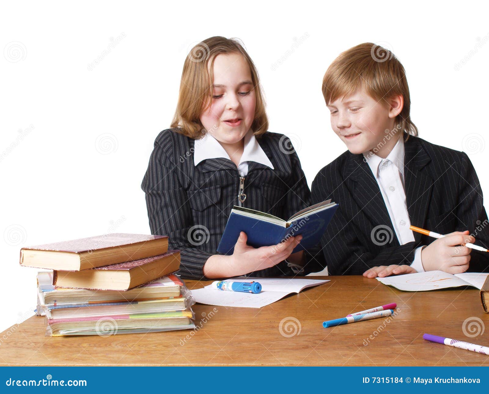 Children on the table stock photo. Image of classroom - 7315184
