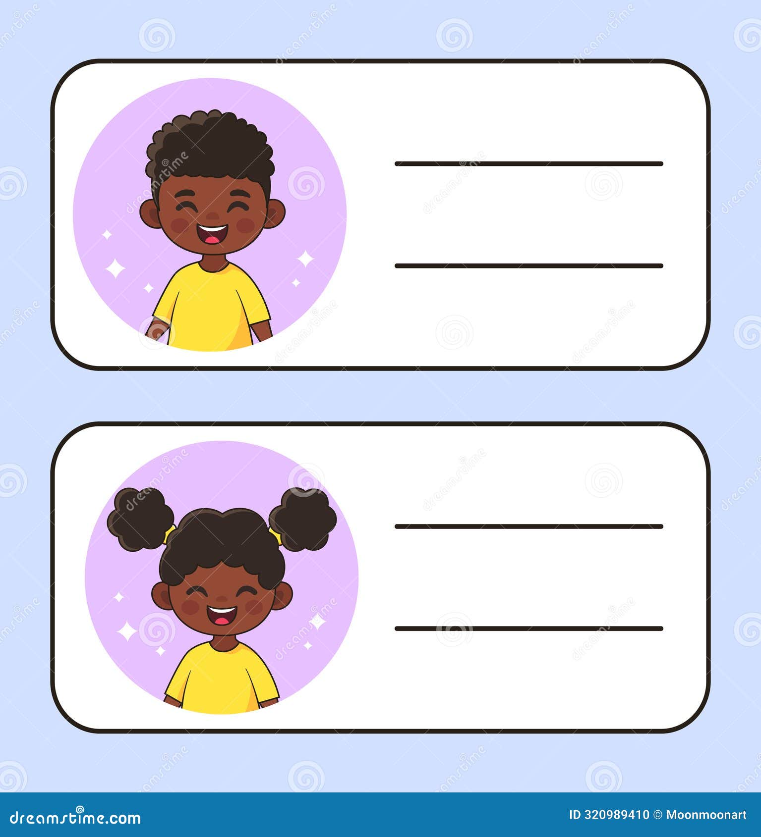 Children Tags for Print Design. Isolated Vector Stock Vector ...