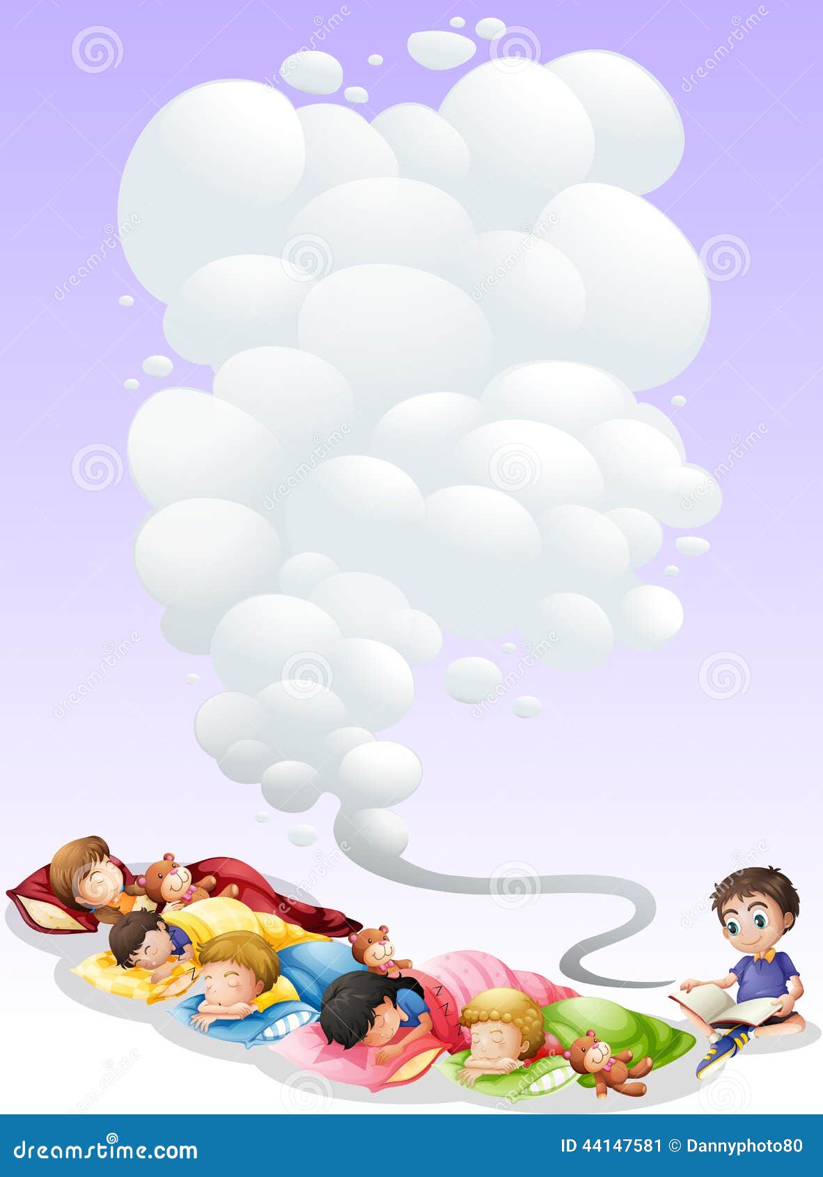 Children taking nap stock vector. Illustration of empty - 44147581