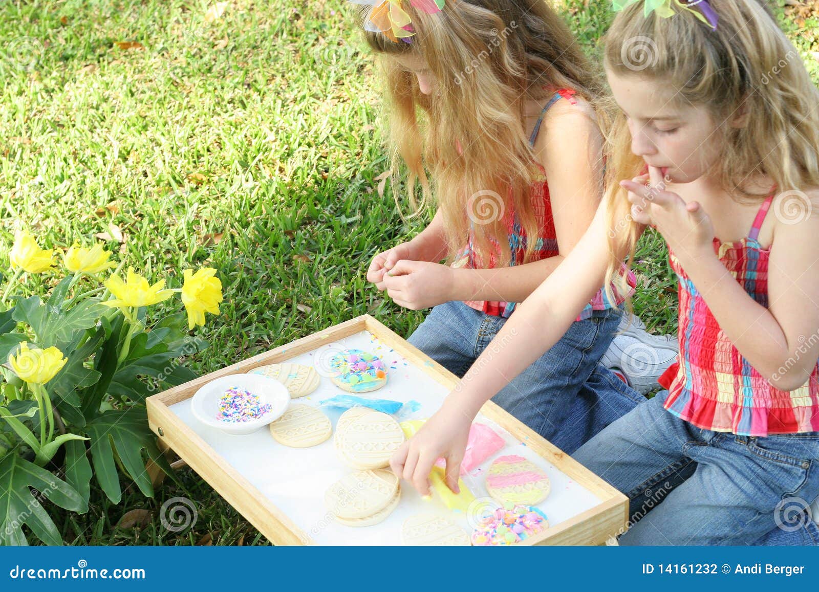 Children tasting cookies stock photo. Image of nutrition - 14161232