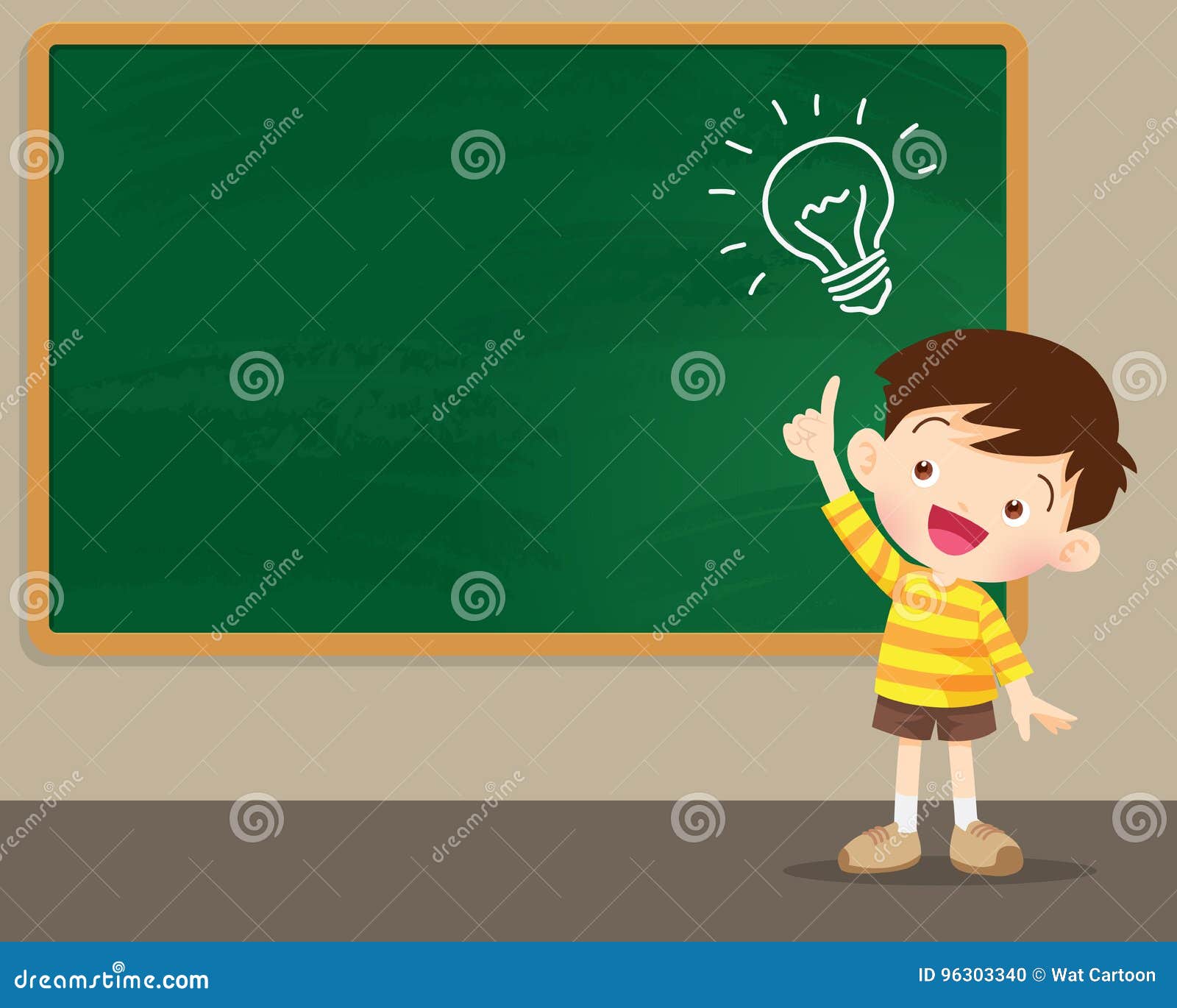 Children thinking idea stock vector. Illustration of pupil - 96303340