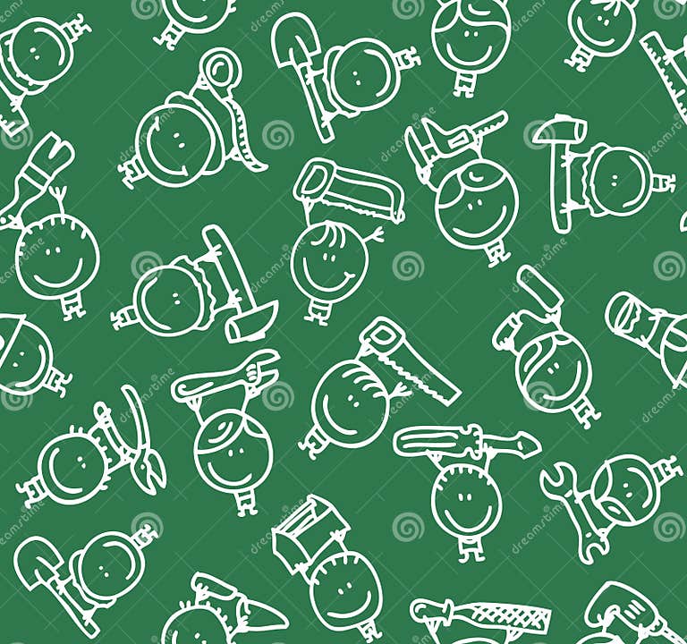 Children tools pattern stock vector. Illustration of funny - 27433044