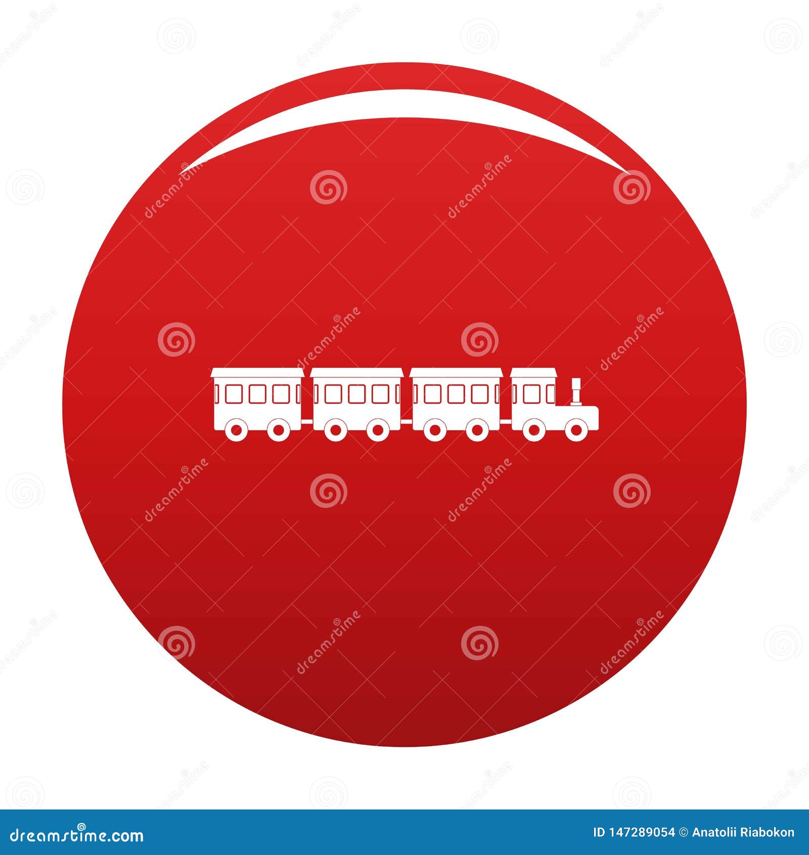 Children Train Icon Vector Red Stock Vector - Illustration of object ...