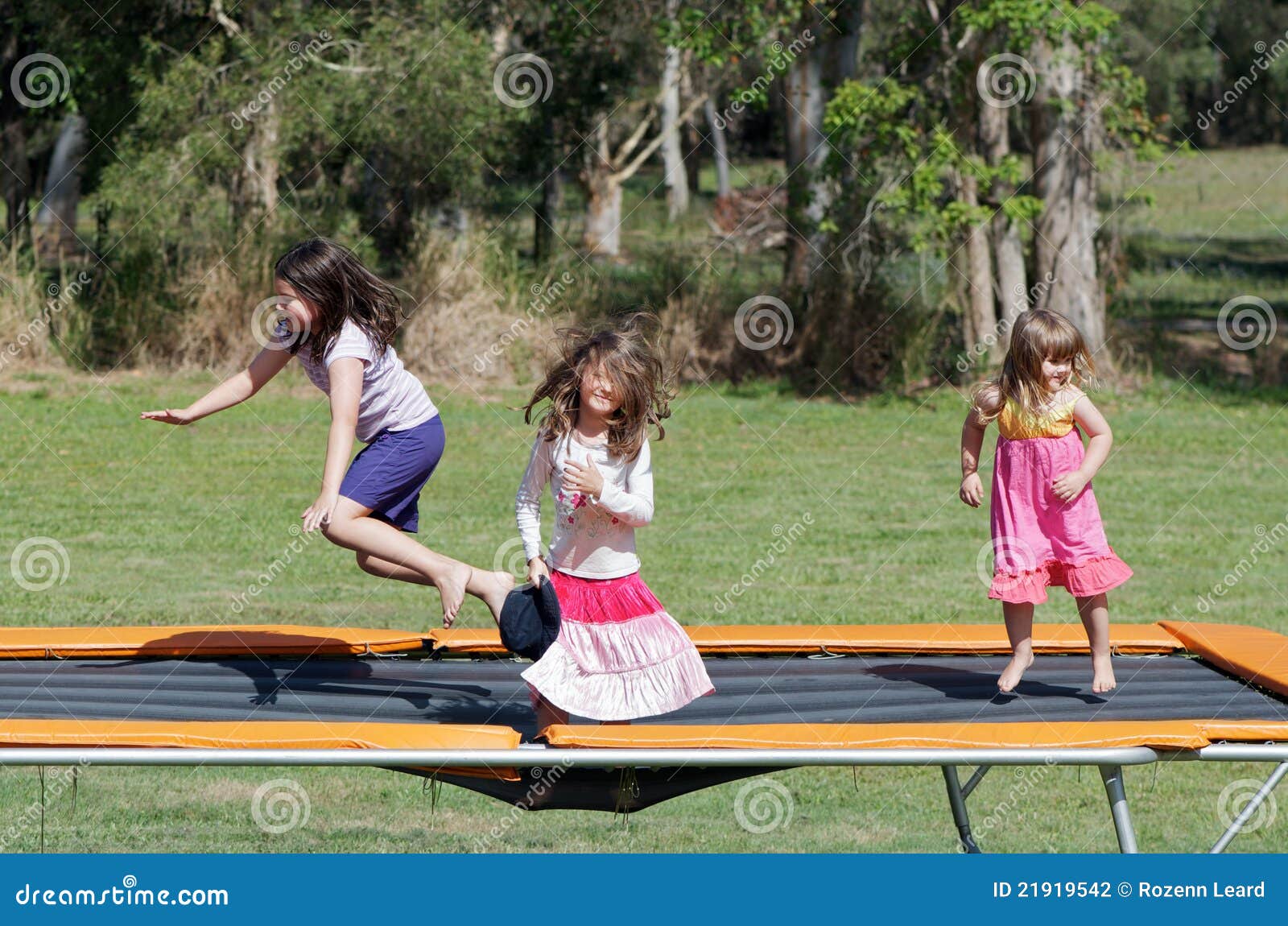 Children on trampoline stock photo. Image of sports, exercise - 21919542