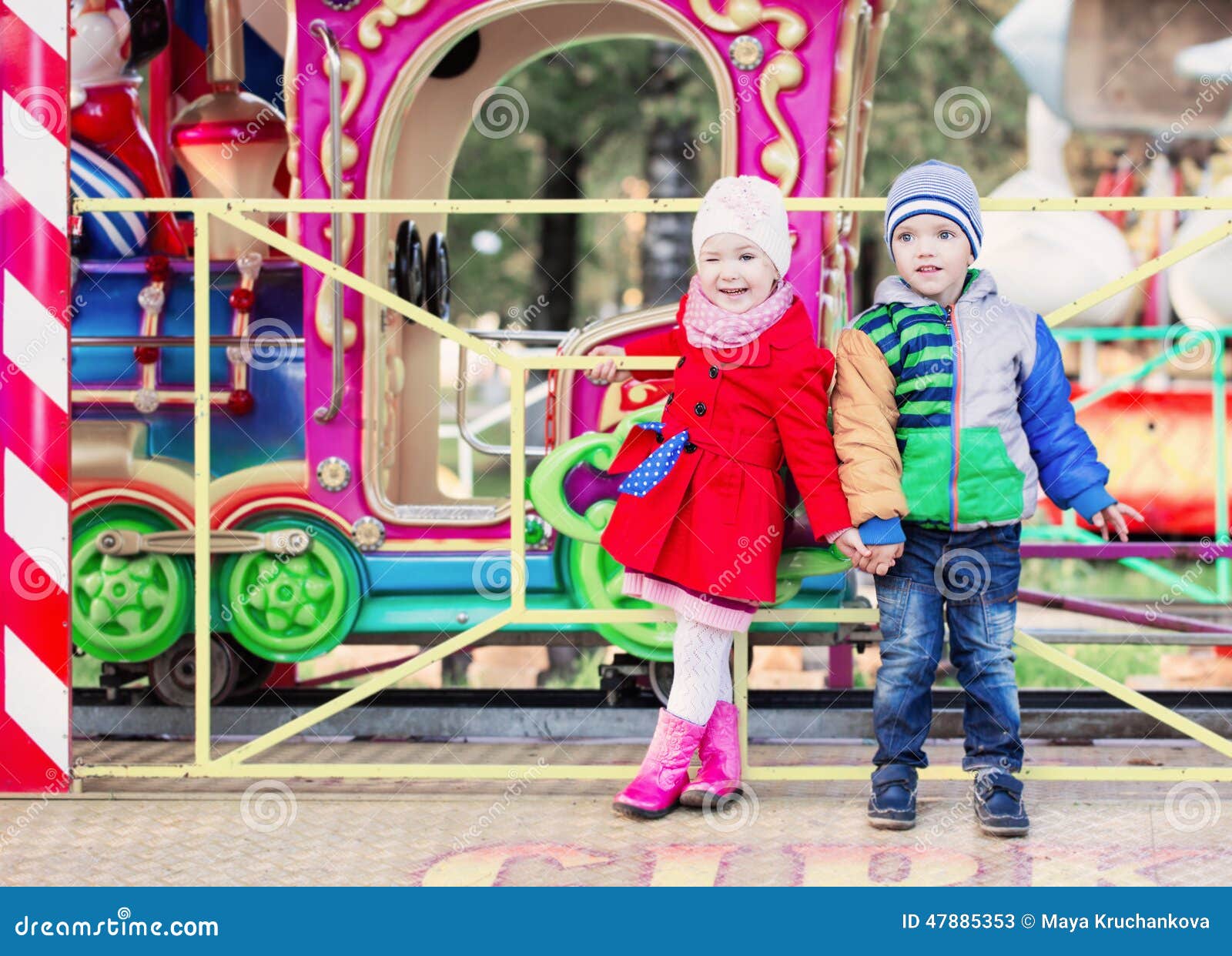 Children in the Traveling Circus Stock Image - Image of friend ...
