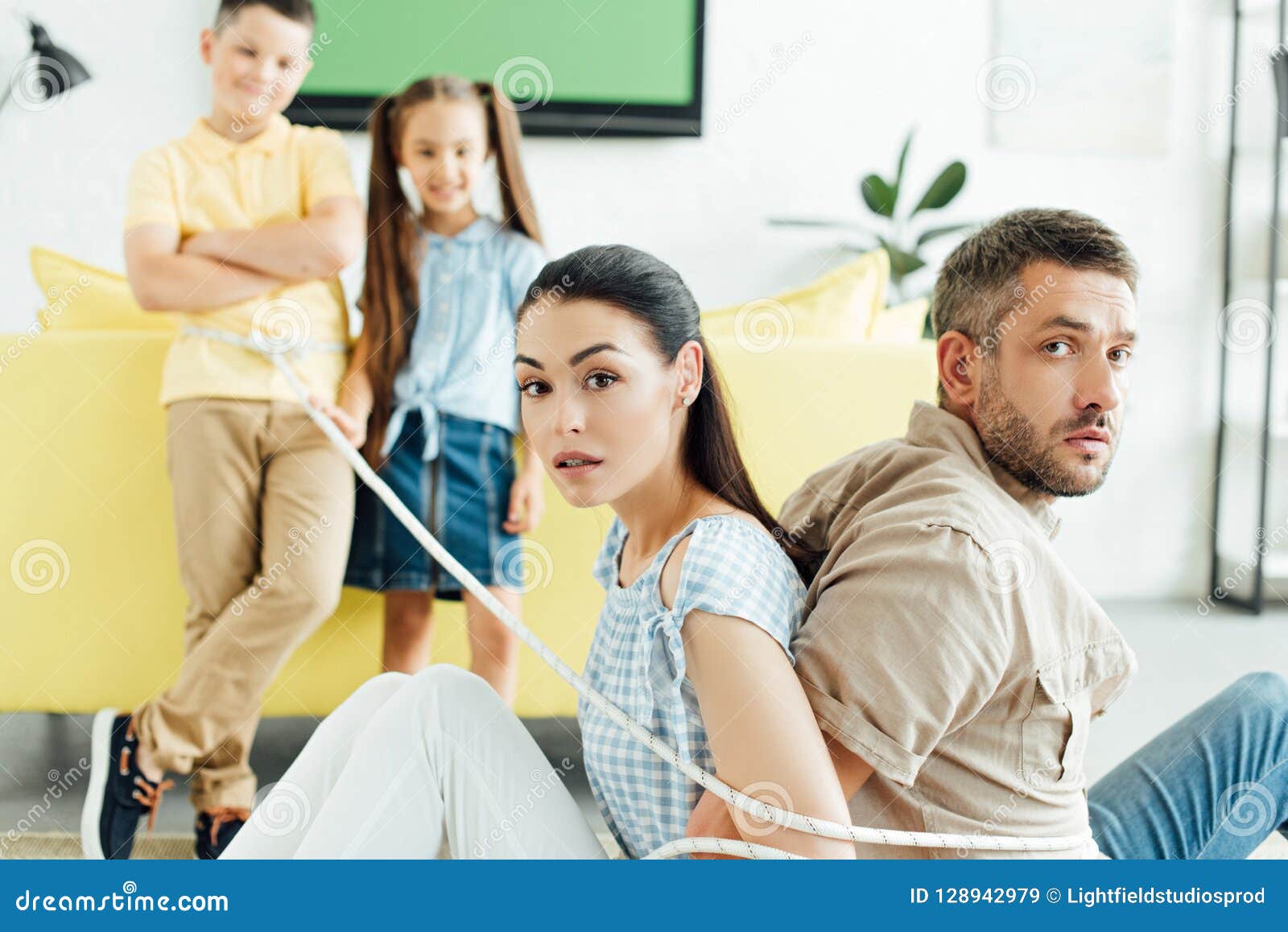 Children With Scared Faces Hold Alarm Clock Royalty-Free Stock Photo ...