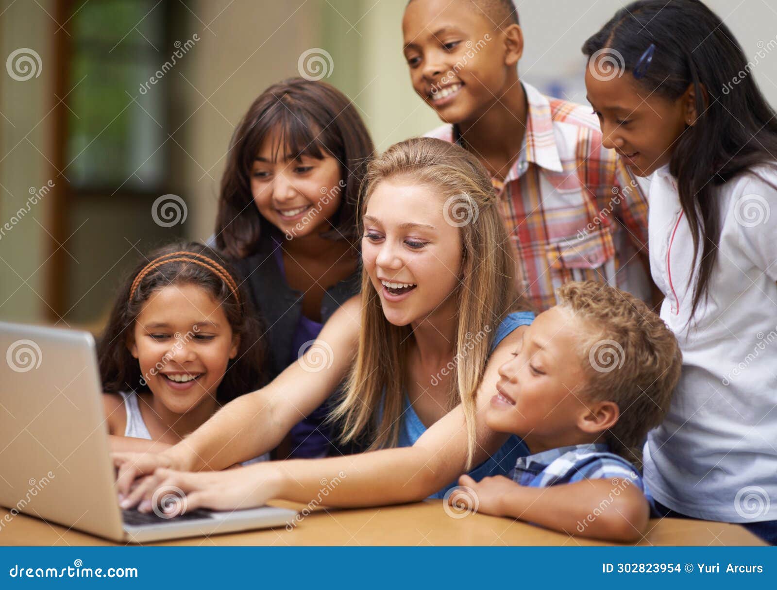 Children, Typing on Computer and Learning in Classroom for Education ...