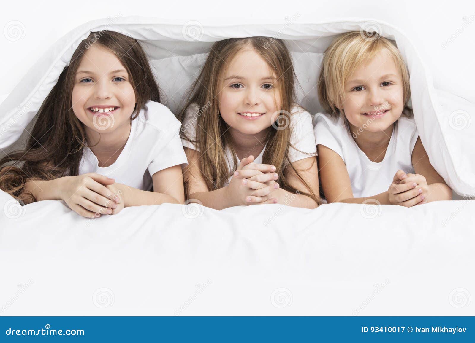 Children under blanket stock image. Image of happy, lying - 93410017
