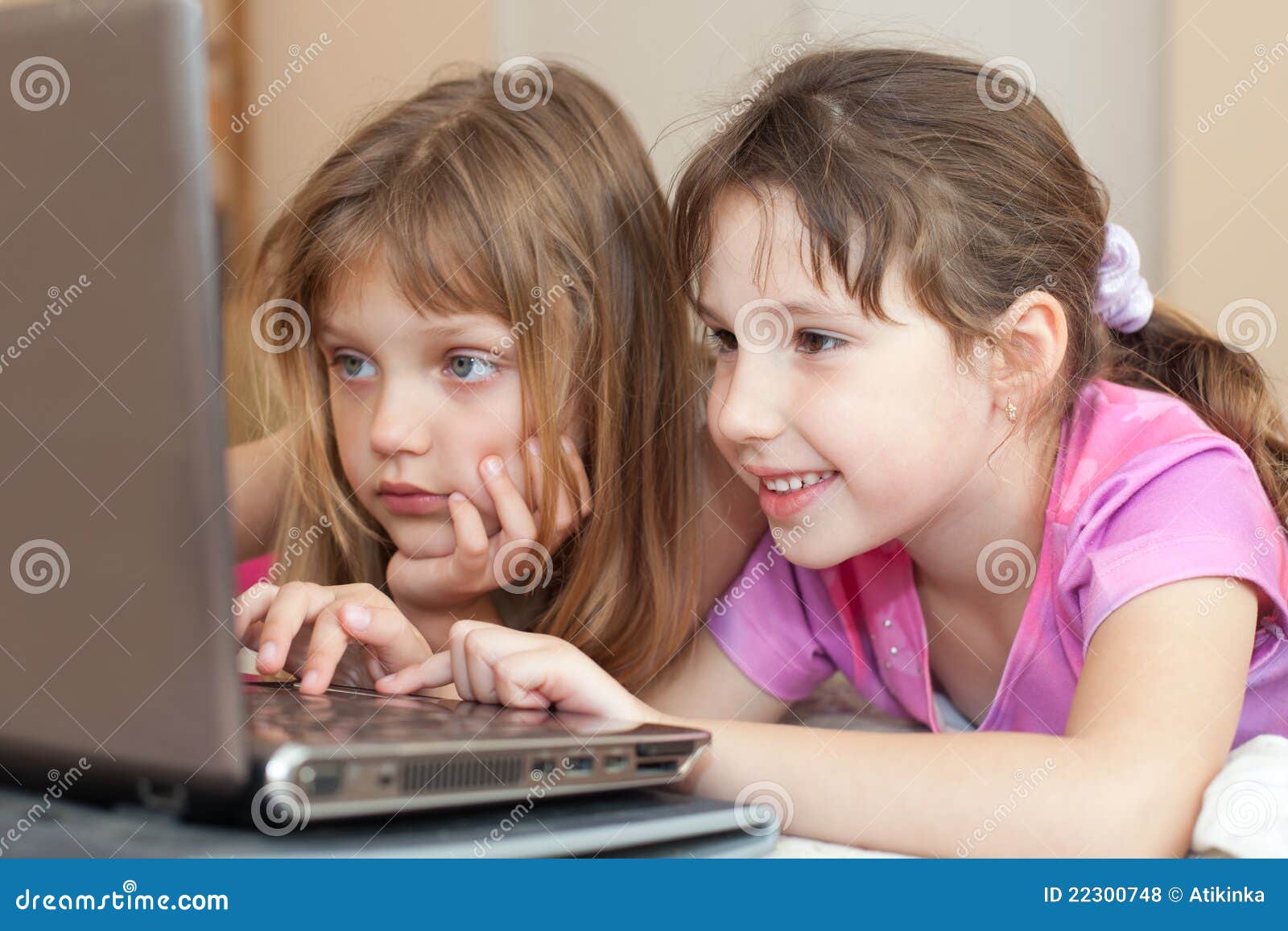 Children using computer stock photo. Image of family - 22300748