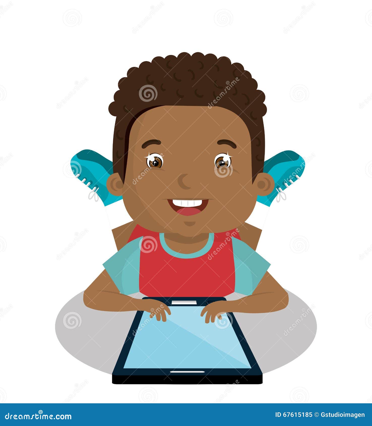 Children Using Computer Design Stock Illustration - Illustration of ...
