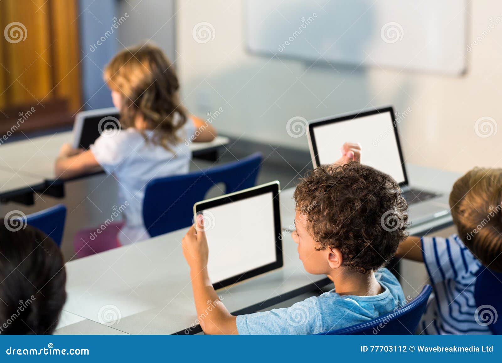 Children Using Digital Tablets Stock Photo - Image of clothing ...