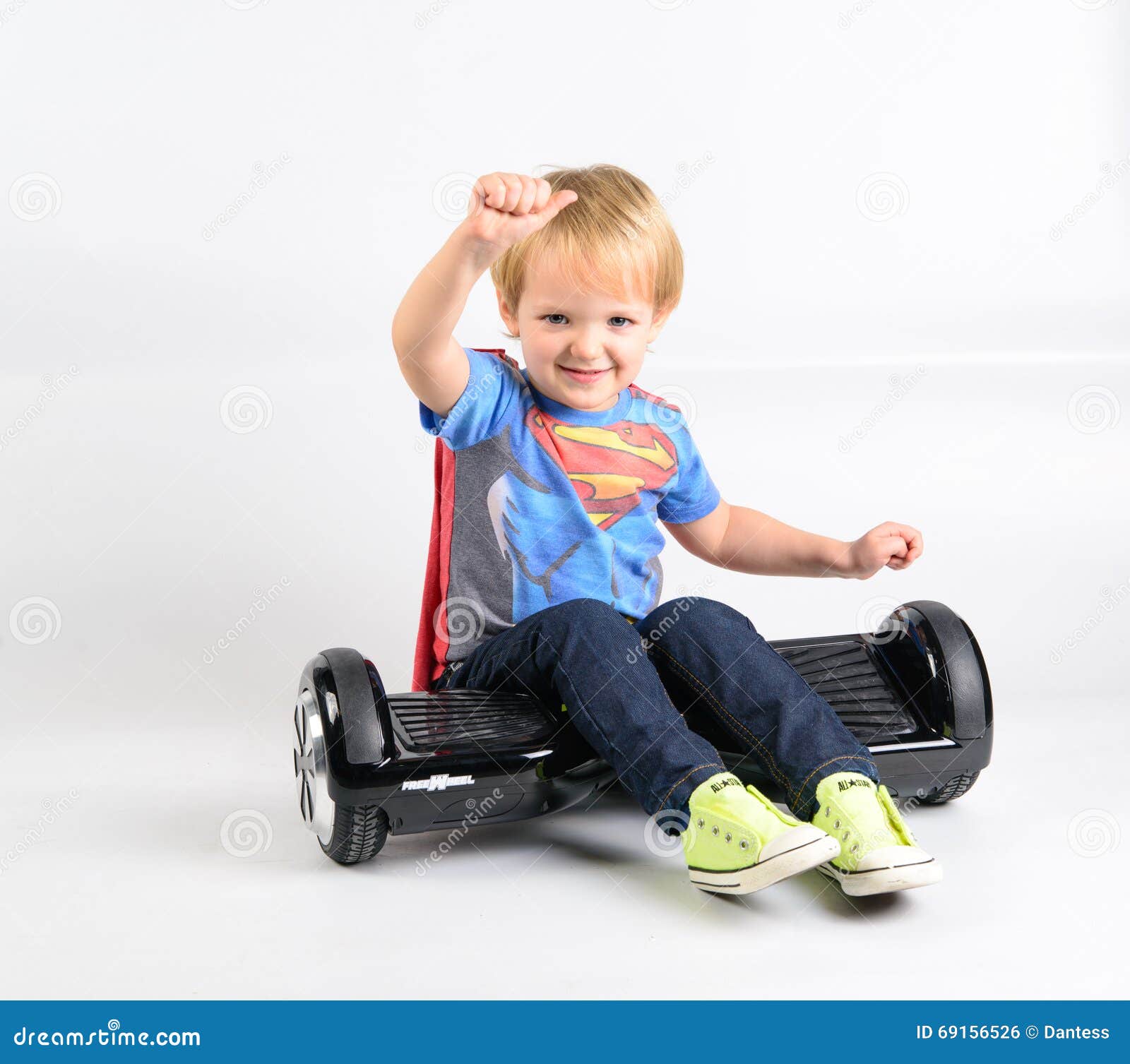 Children Using Hoverboard, A Self-balancing Two-wheeled Board ...