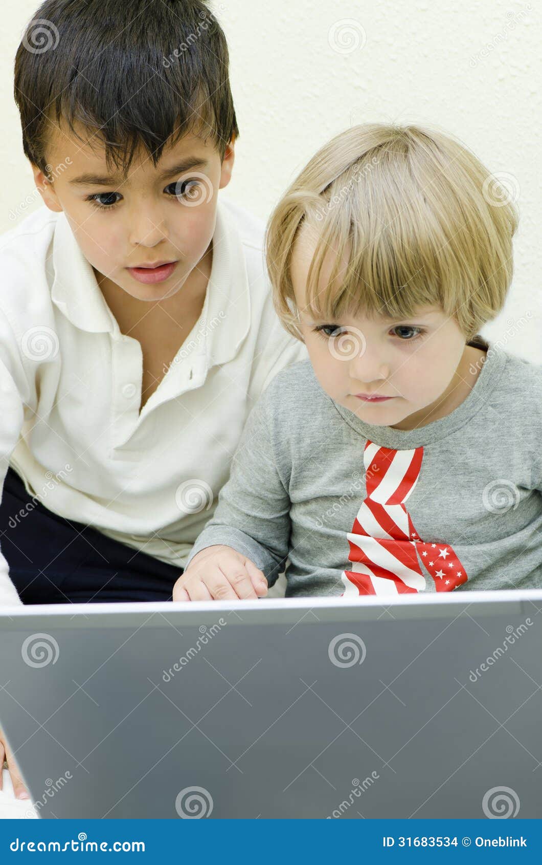 Children using laptop stock photo. Image of child, adorable - 31683534