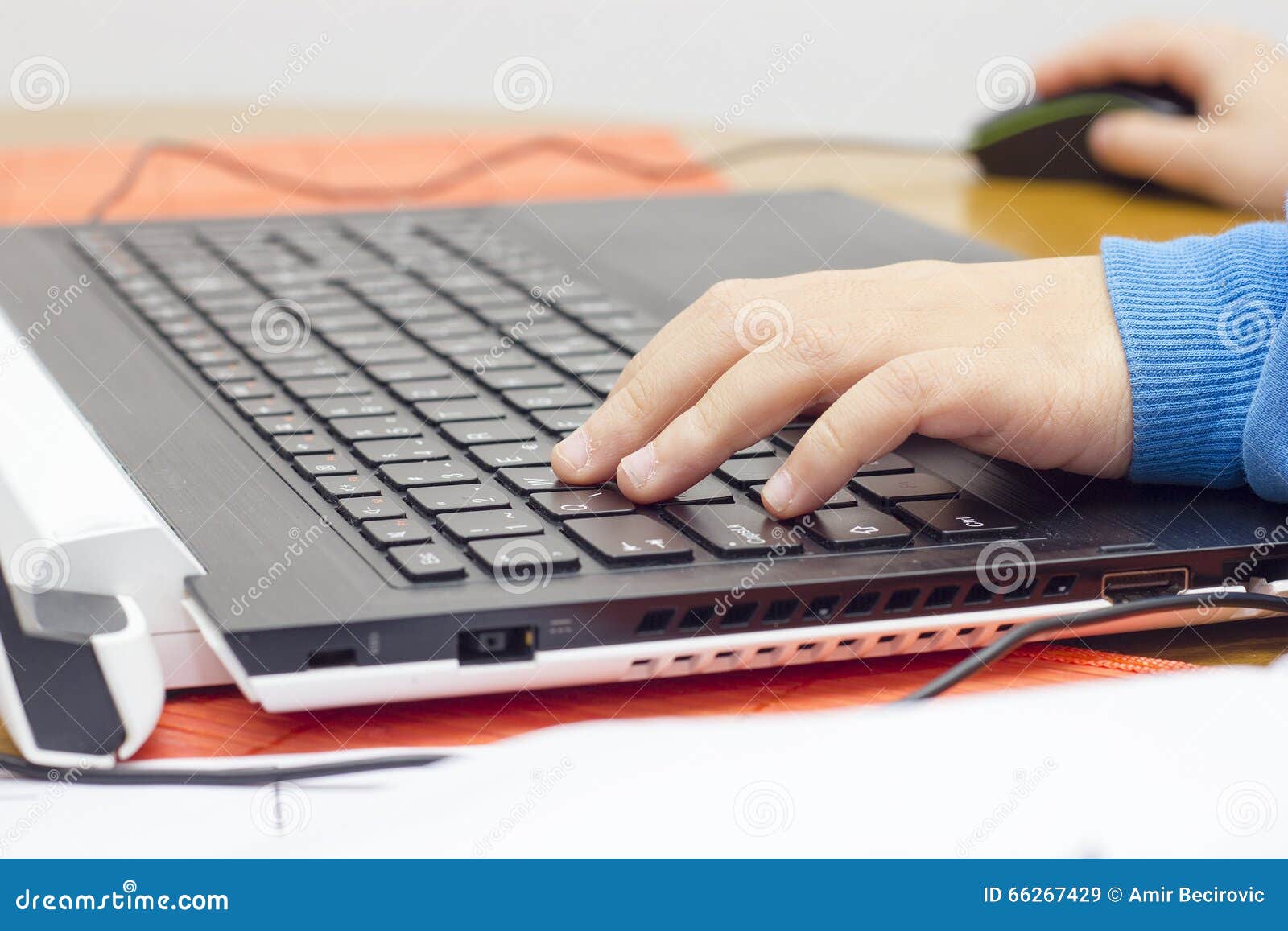 Children is Using the Notebook Stock Image - Image of future, excite ...