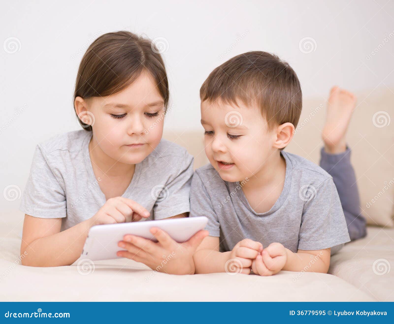 Children Using Tablet Computer Stock Image - Image of leisure ...