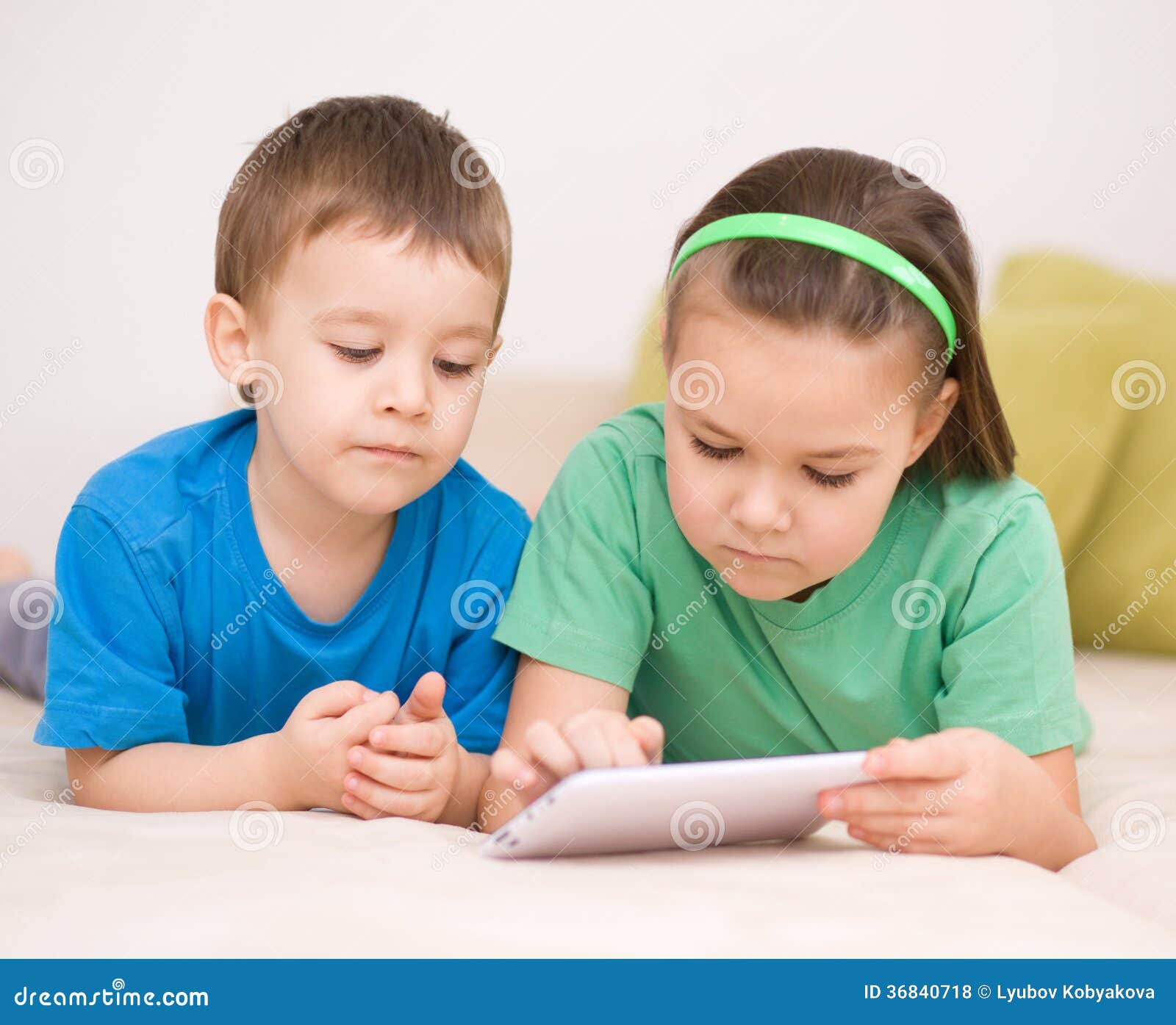 Children Using Tablet Computer Stock Photo - Image of game, online ...