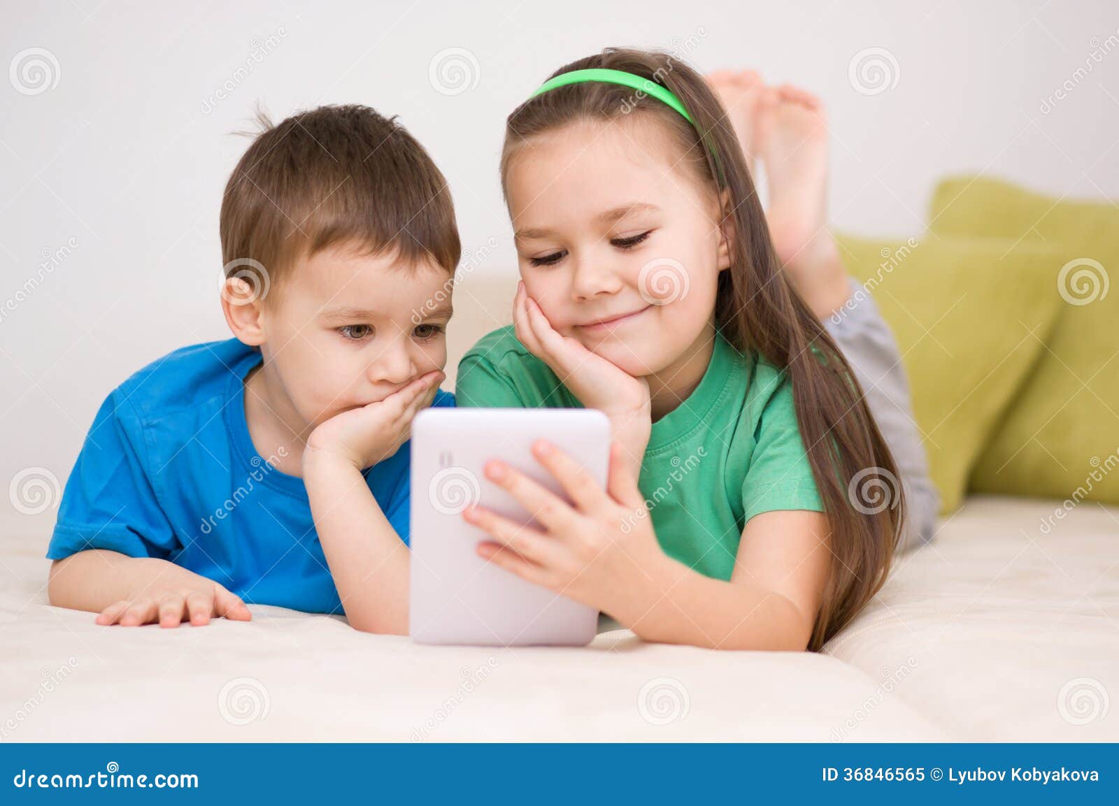 Children Using Tablet Computer Stock Image - Image of digital, hand ...