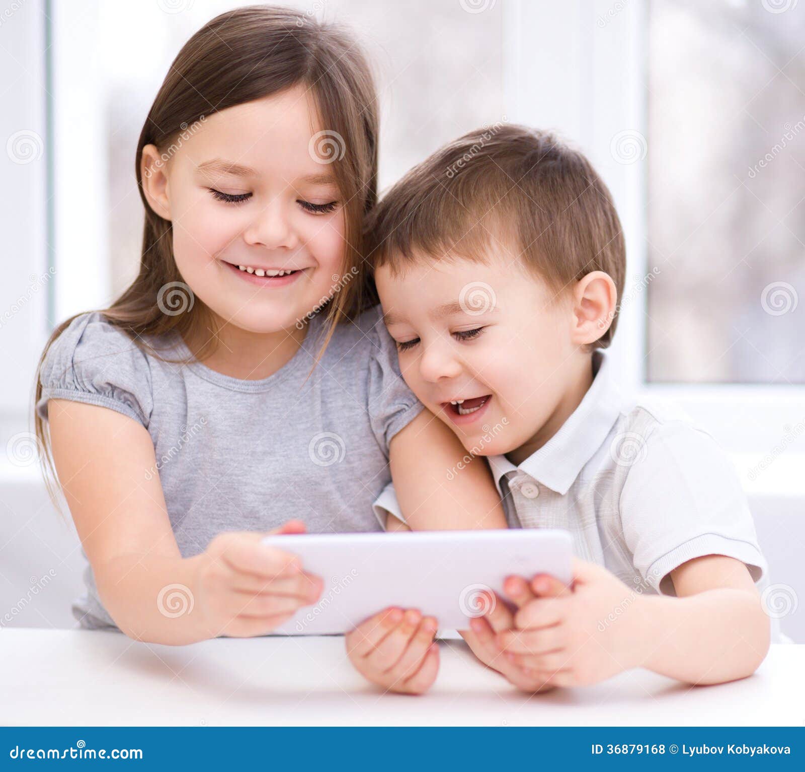 Children Using Tablet Computer Stock Photo - Image of computer ...