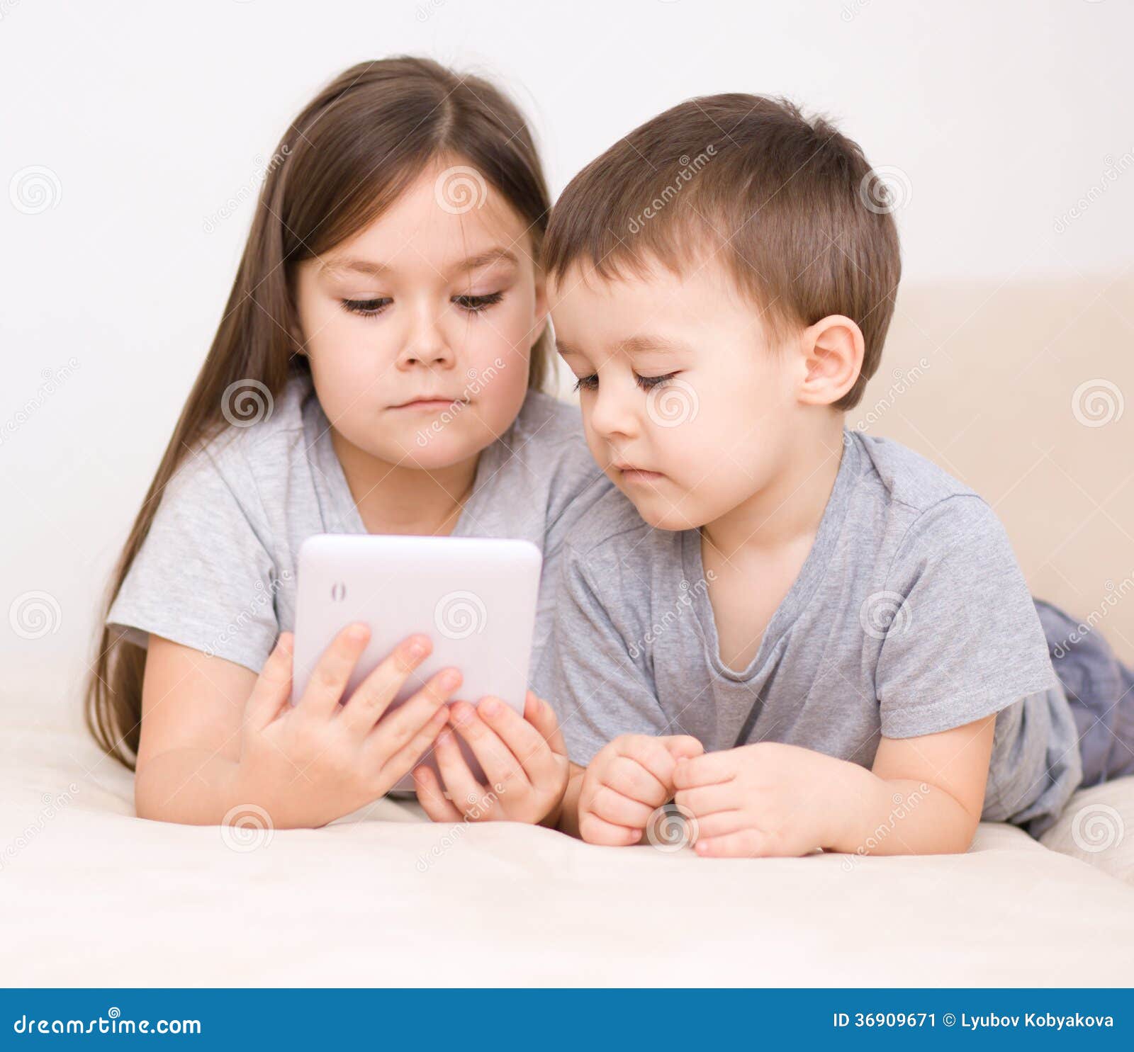 Children Using Tablet Computer Stock Image - Image of information ...